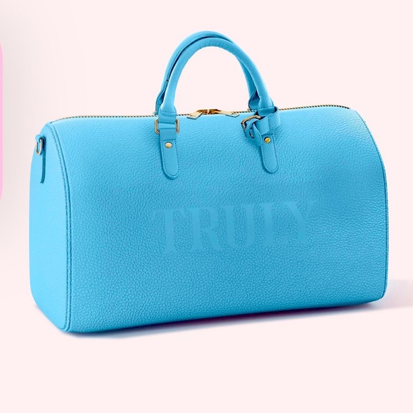 TRULY | Bags | New Never Opened Truly Beauty Signature Duffle Bag Blue ...